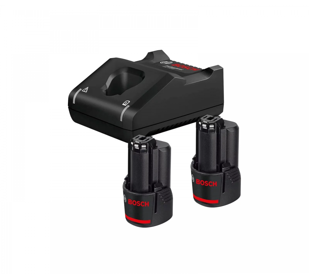 BOSCH GBA 12V 2x2,0 Ah + GAL 12V-40 komplekts